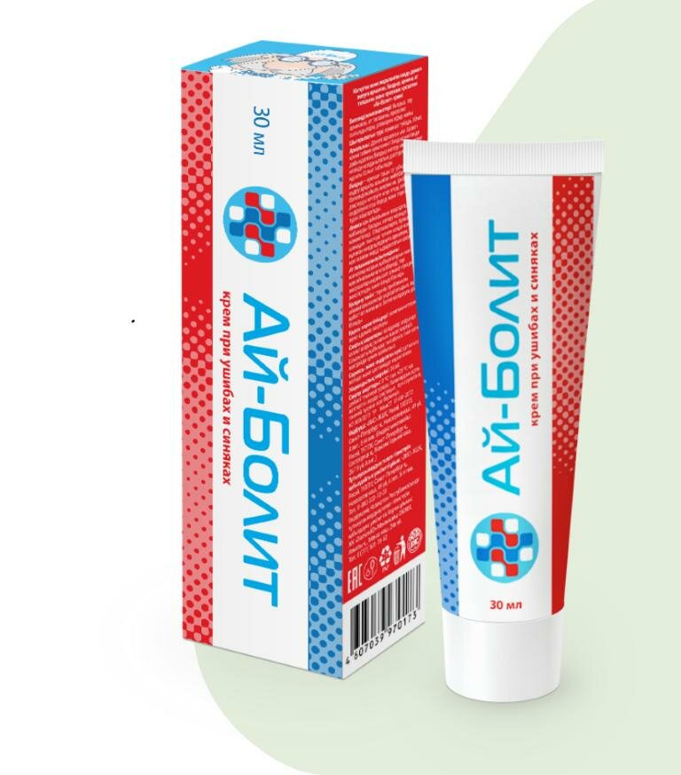 Крем от синяков и ушибов Ай-Болит 30 мл арника, бадяга, конский каштан и прополис