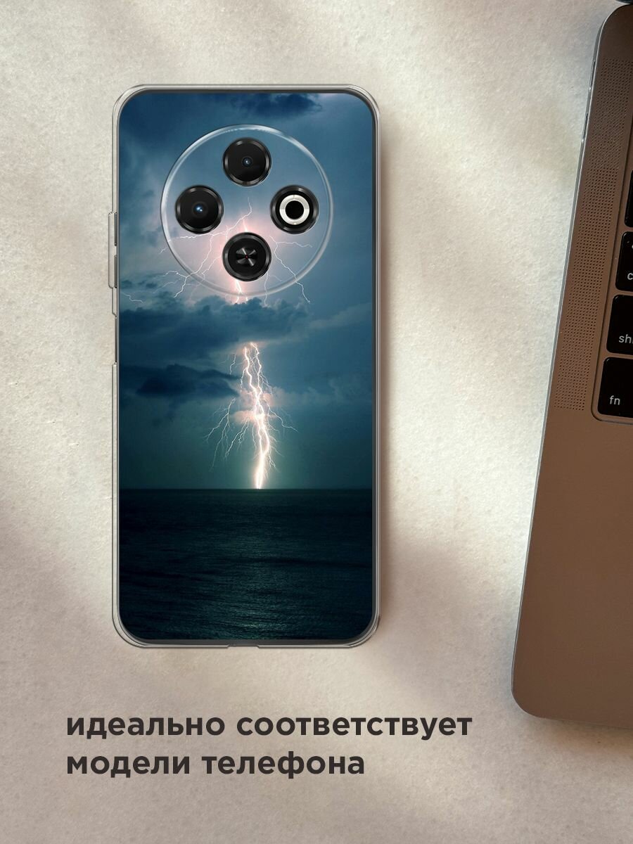 Чехол на Tecno Spark 30C / Текно Спарк 30C с принтом "Молния 1" — фото 1