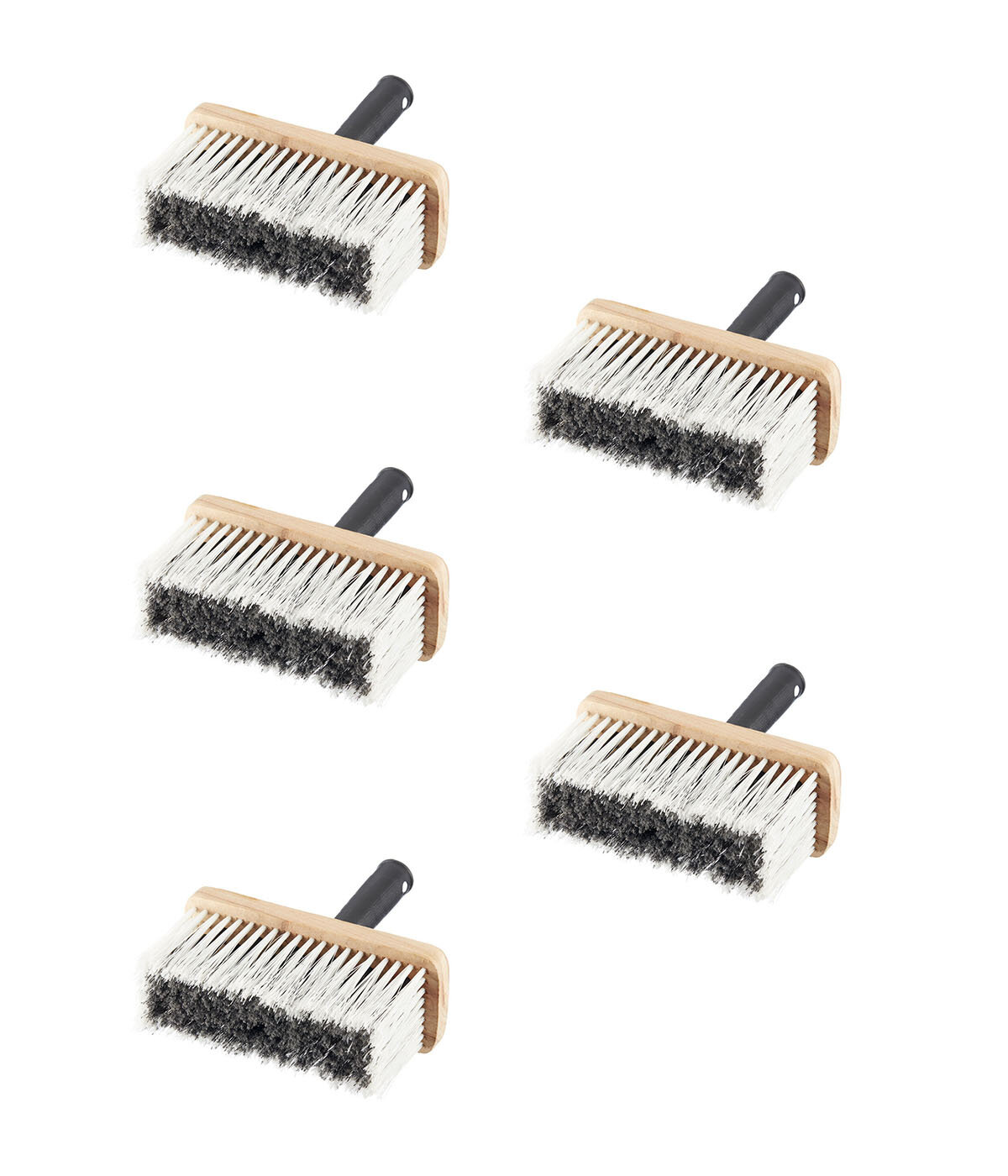 Кисть малярная макловица искусственная щетина пластиковая ручка 170х70 мм для обойного клея и грунтов на водной основе (5 шт.)