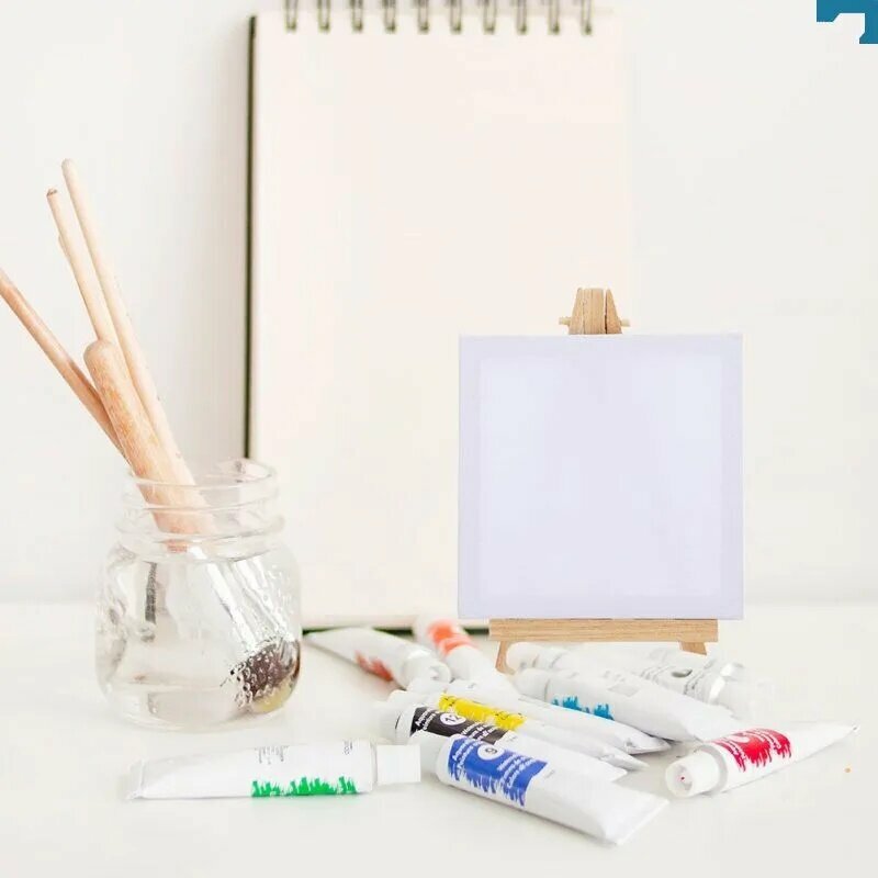 Набор рамок для картин и мольбертов 15 комплектов для детей, подставка для краски, холст, деревянные мольберты для художников