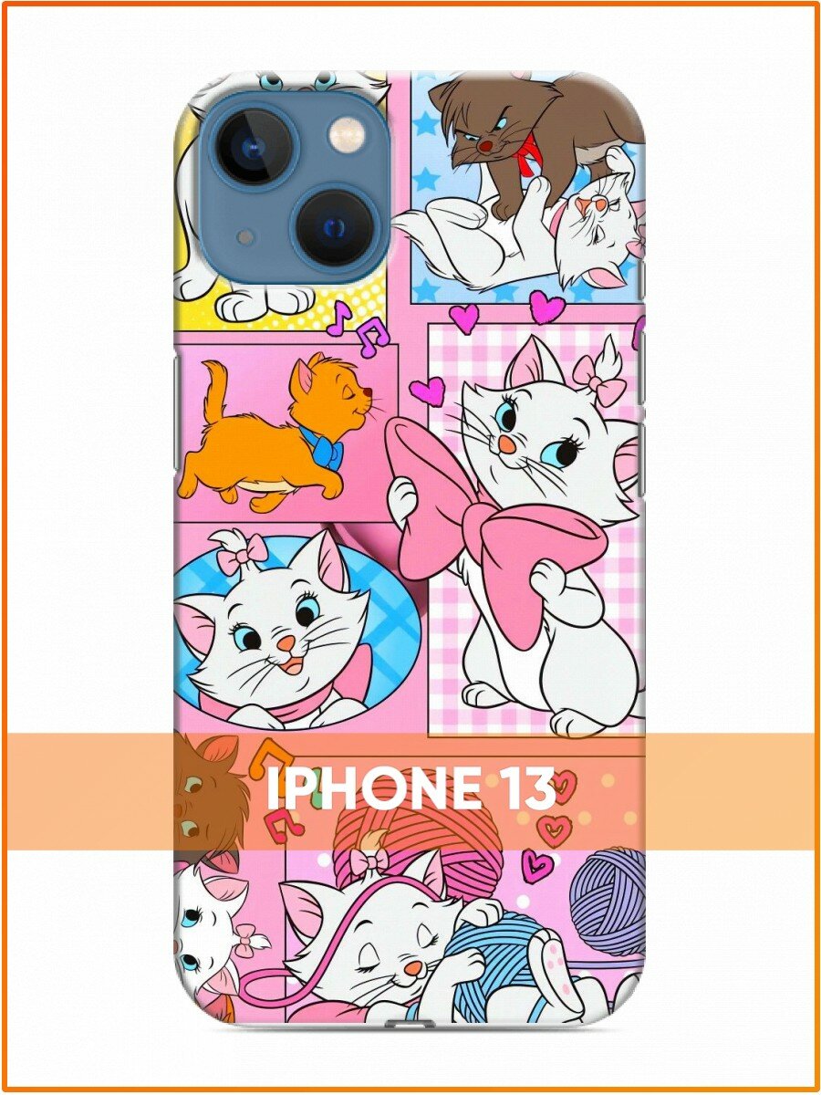 Чехол для Iphone 13 с принтом для детей с Котами (Айфон 13)