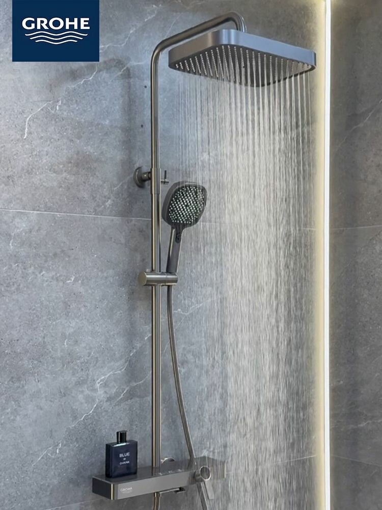 Grohe Набор душа для всей семьи: безопасный термостат + 3режимов потока — фото 1