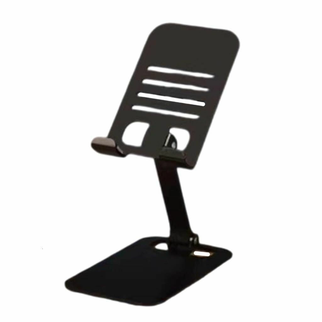 Эргономичный держатель для мобильных устройств, полностью складной и вращающийся алюминиевый кронштейн, Черный - сложите