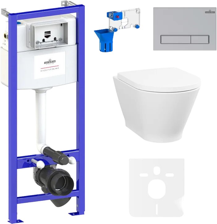 Комплект Lavinia Boho Унитаз подвесной Elegant Rimless 3308101R / Крышка-сиденье Elegant 33290700 с микролифтом / Инсталляция RelFix 38010010, Кнопка RelFix 380501MC матовый хром, Дозатор RelFix 38040010