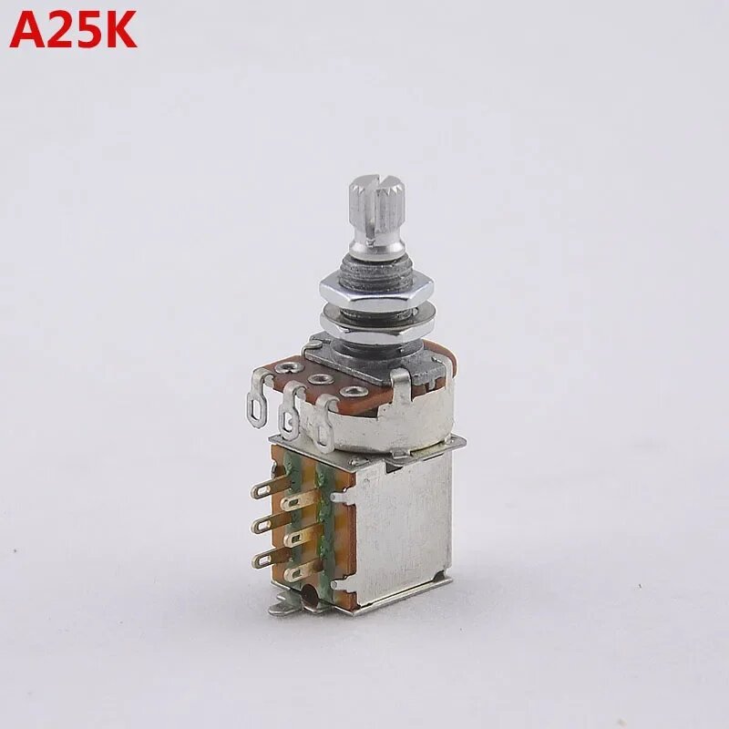 Потенциометр Alpha Push Pull для гитары/баса 25K/B50K/250K/500K