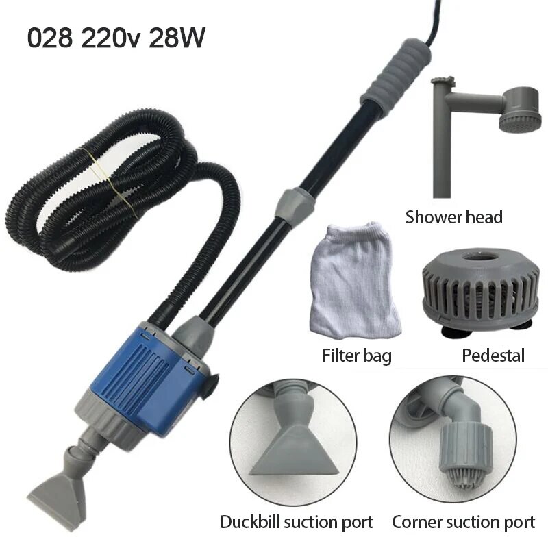Автоматический аквариумный насос для очистки воды Leewince EU plug, 028 220v 28w