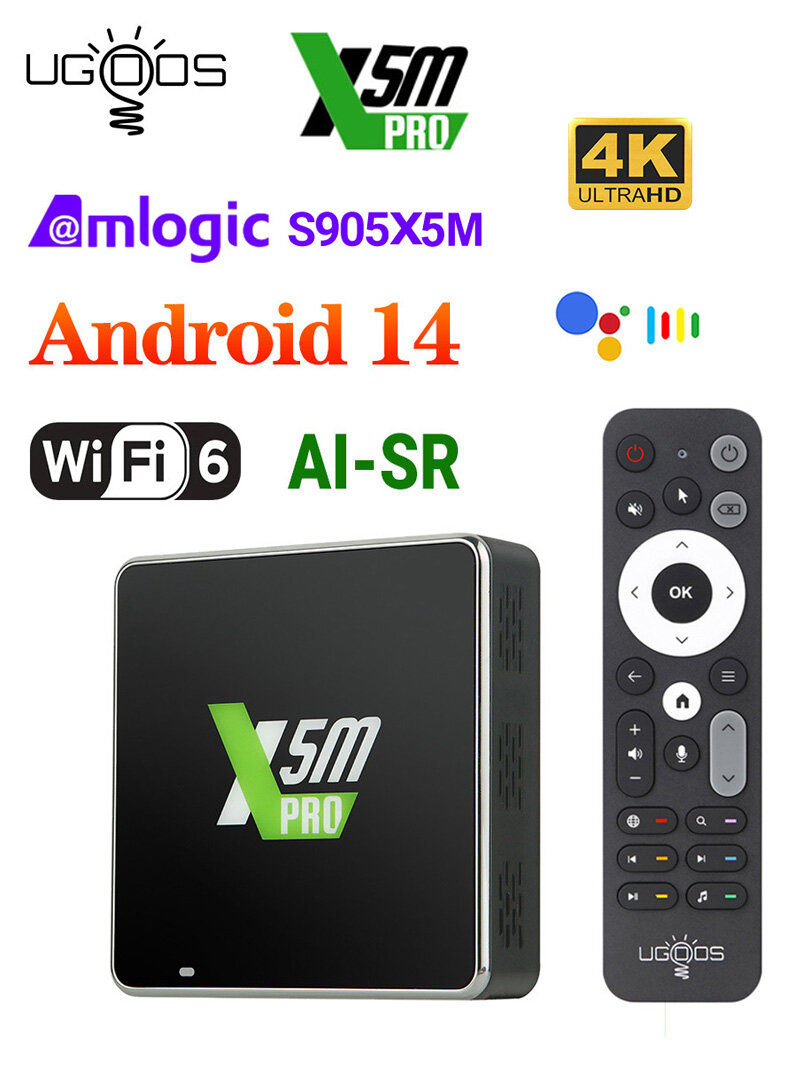 UGOOS X5M Pro Андроид 14.0 4Гб/32Гб 1000M HD 4K, Караоке-системы