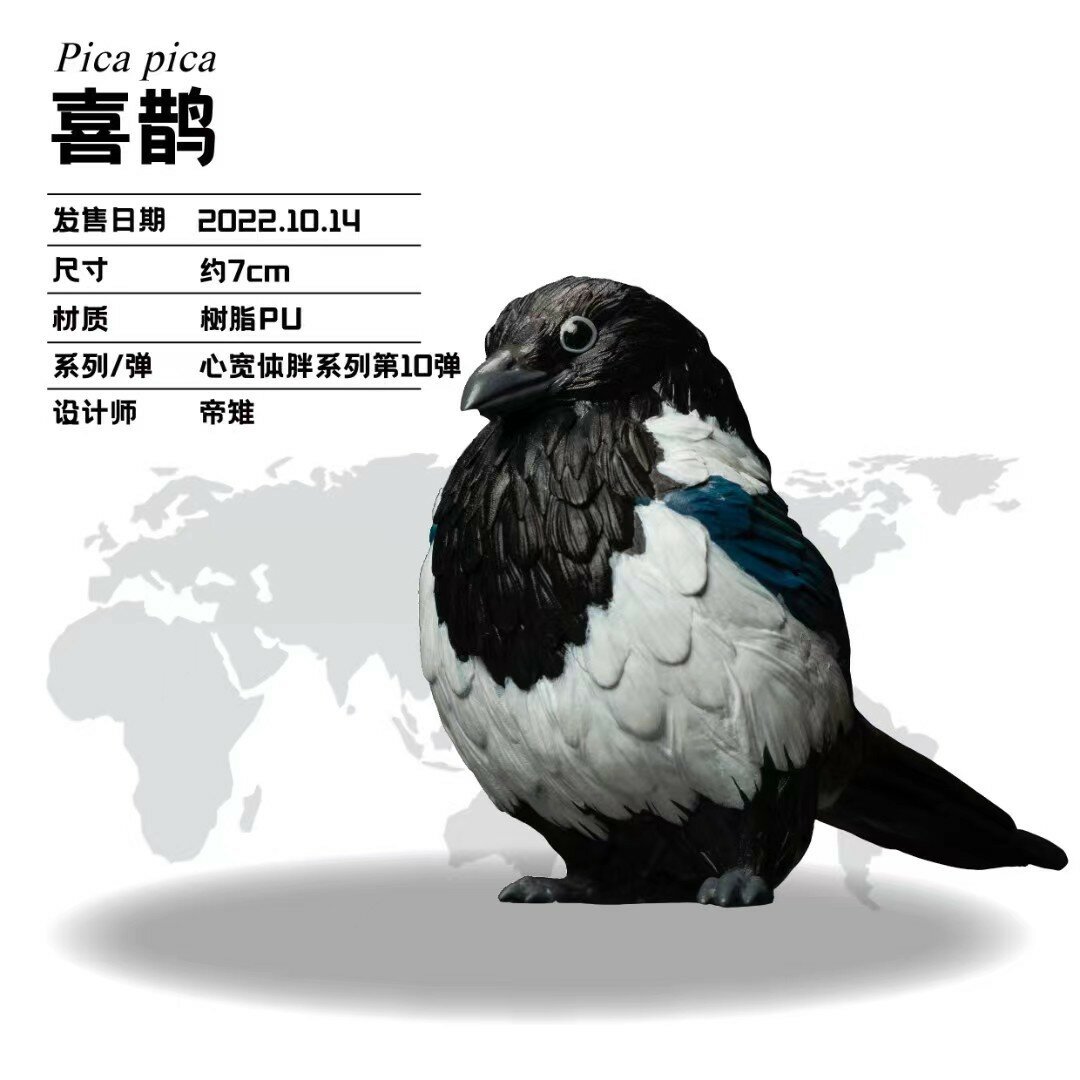 У Animal Nebula Planet широкое сердце и толстое тело. 10-я модная игрушка-модель животного ручной работы, выпущенная ограниченным тиражом в виде птицы, попугая, воробья.