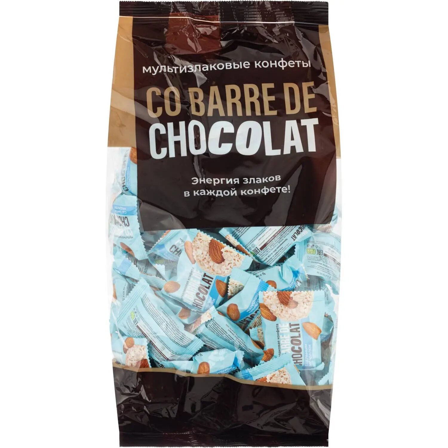 Конфеты Co barre de Chocolat мультиз. с цельн. минд. и с бел. кон. гл, 1кг