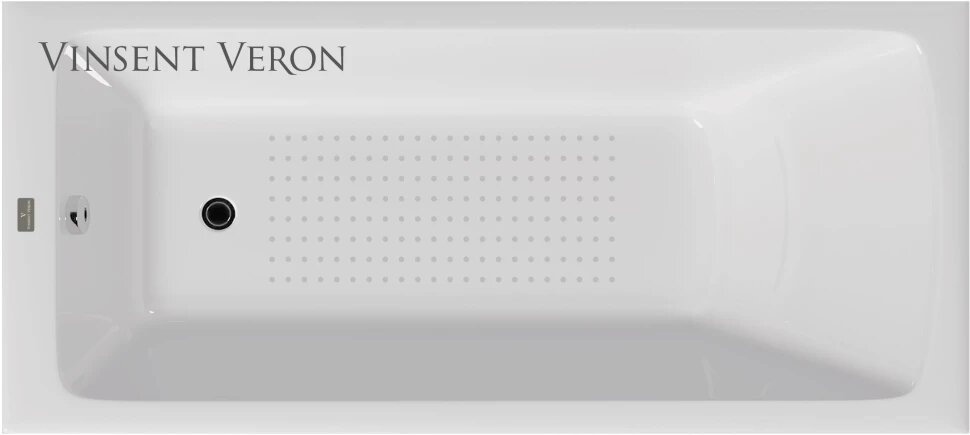 Ванна чугунная Vinsent Veron Kingston VKN1808050-AS 180x80 см, с антискользящим покрытием, белый