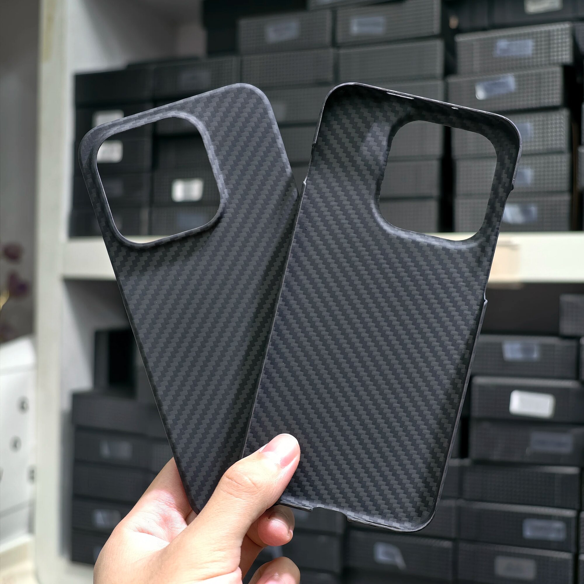 Чехол OnePlus 15 из углеродного волокна, черный 1500D