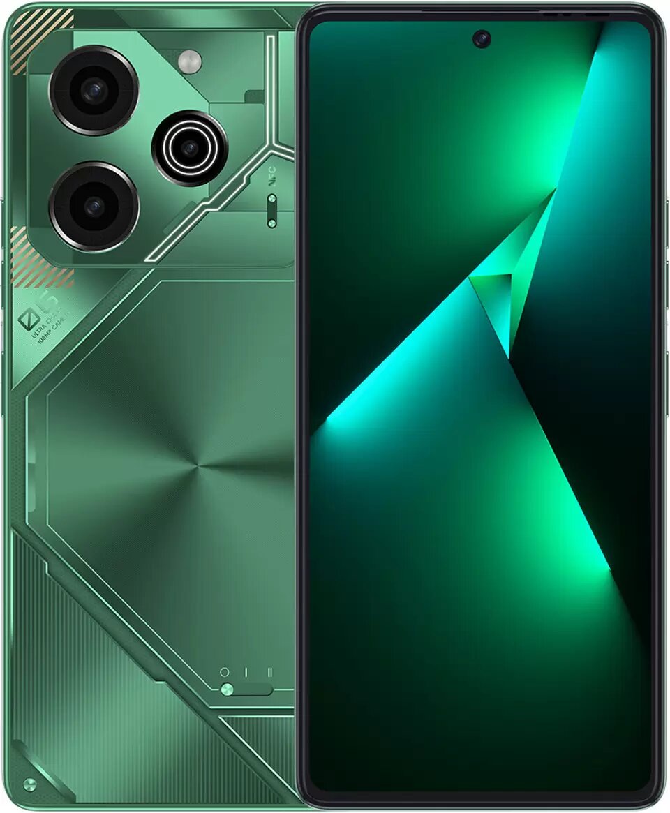 Смартфон Tecno Pova 6 Pro, 8/256GB, AMOLED, 120Гц, 6000мАч, зеленая комета