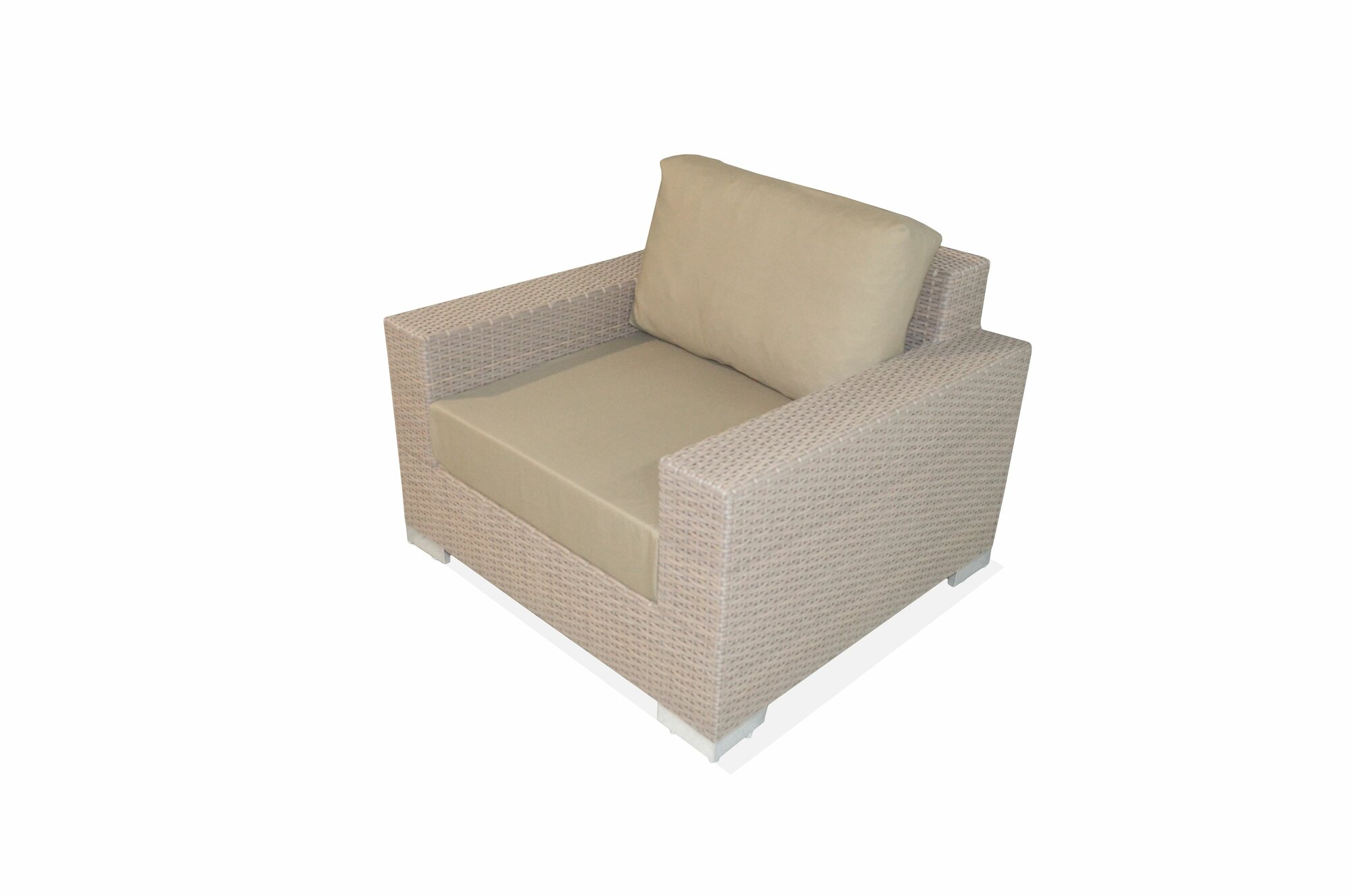 Кресло из искусственного ротанга Майами, цвет бежевый капучино