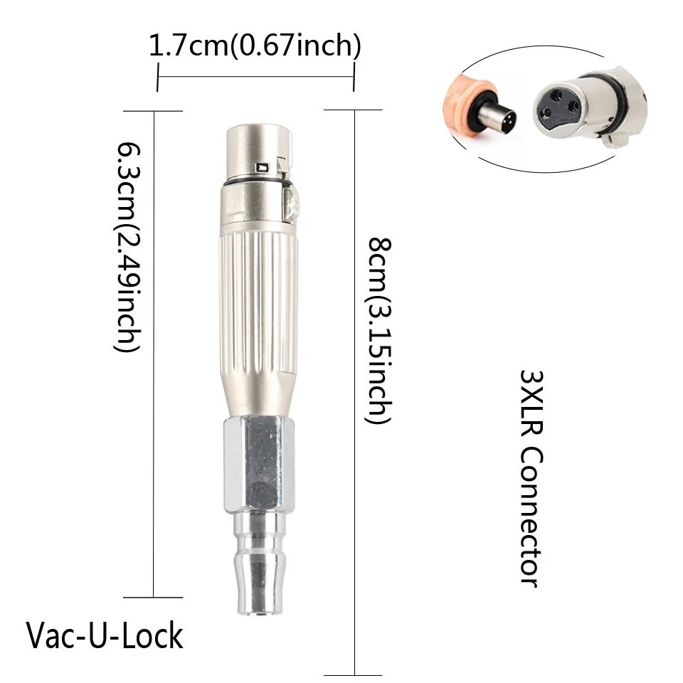 3 XLR Vac-U-Lock разъем, F020S upgrade