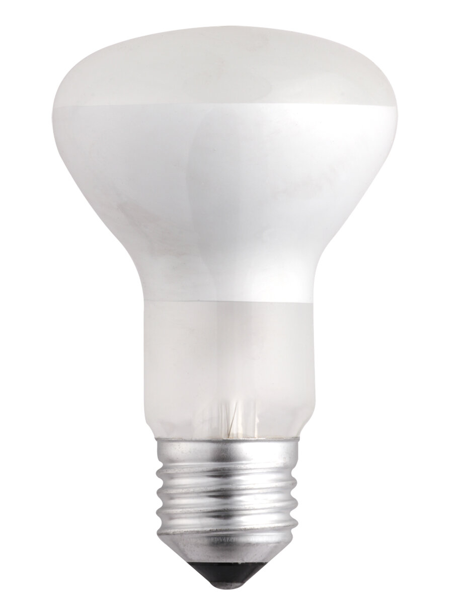 Лампочка накаливания Jazzway 40Вт, 215Лм, 2700К, E27, R63, теплый белый свет, матовая