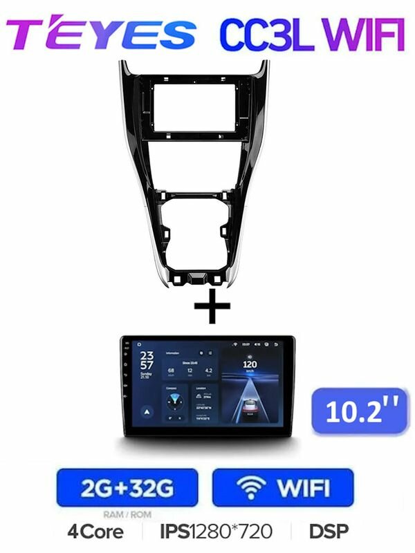 Магнитола Teyes CC3L WiFi 2/32 Gb 10 для Toyota Harrier XU60 2013-2020 2 din
