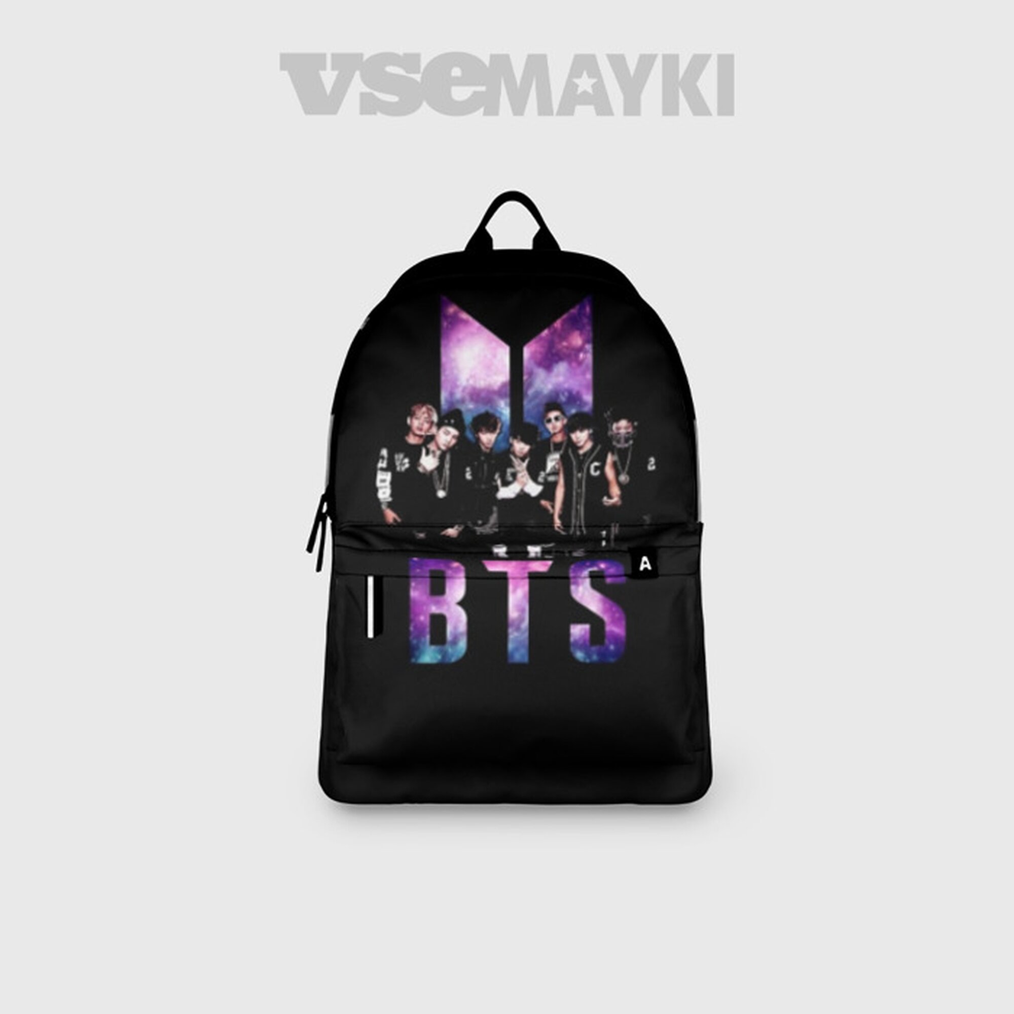 Рюкзак VseMayki с принтом BTS army, унисекс, One size, белый