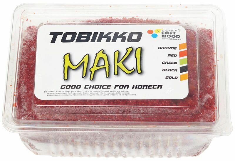 Икра летучей рыбы Тобико Маки красная 500г