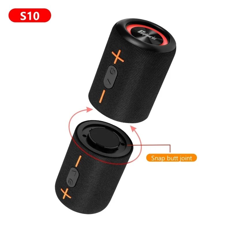 Cyboris 2-в-1 Раздельный беспроводной Bluetooth-динамик Портативный уличный сабвуфер IPX6 Водонепроницаемый TWS с подключением HIFI Stereosco