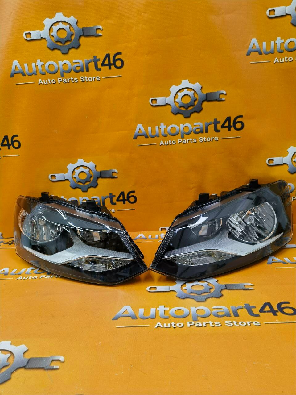 Фары передние комплект Фольксваген Поло Volkswagen Polo Sedan 2015 - 2020 Рестайлинг 2-е лампы