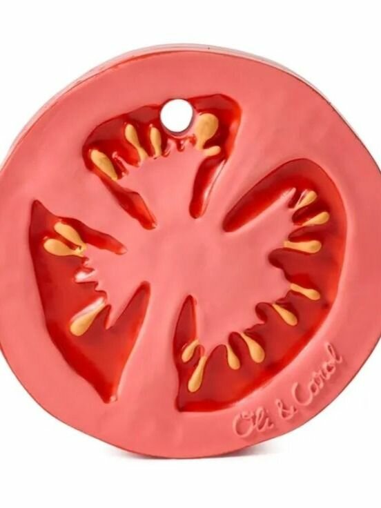 Игрушка-прорезыватель для зубов Oli&Carol - Renato Tomato/Помидор, из натурального каучука - 8437021201444