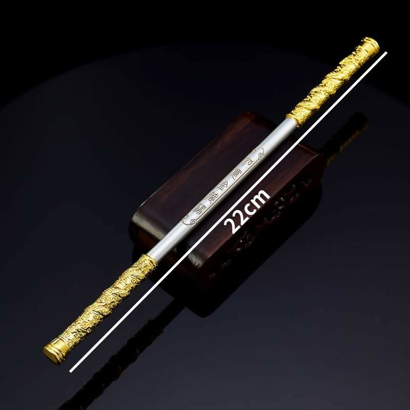 Модель sun wukong золотой посох аниме из коллекции journey to the west, 15 см, железный прут, 22 см