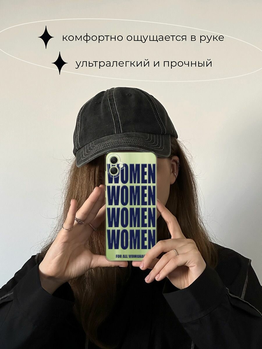 Чехол на Samsung Galaxy A05 / Самсунг Галакси A05 с принтом Woman blue — фото 1