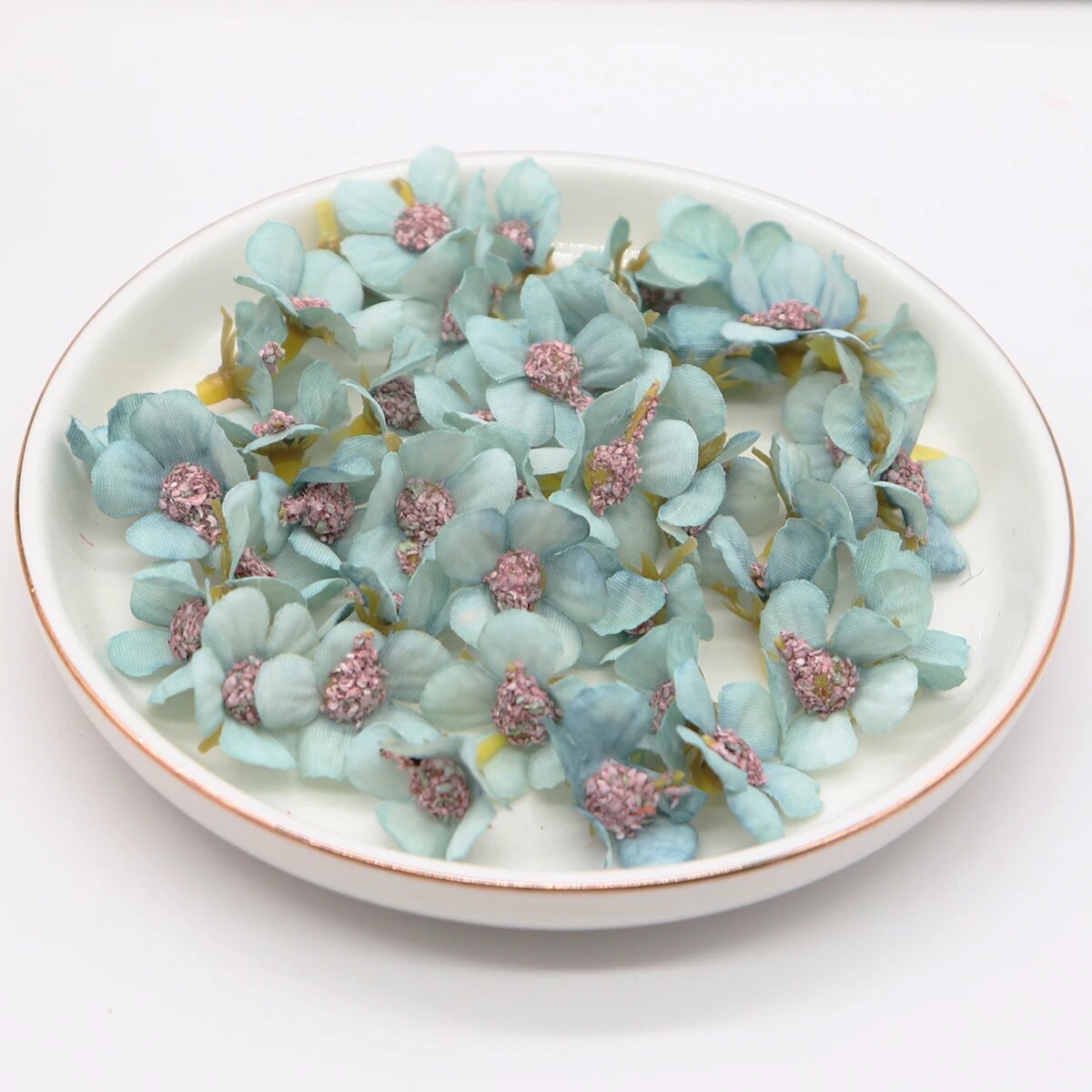 Искусственные цветы шелковые маргаритки 50 шт Бирюзовый, 7