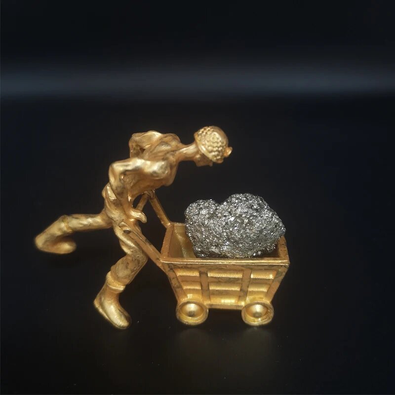 Фигурка шахтер JIUAN с кристаллами G