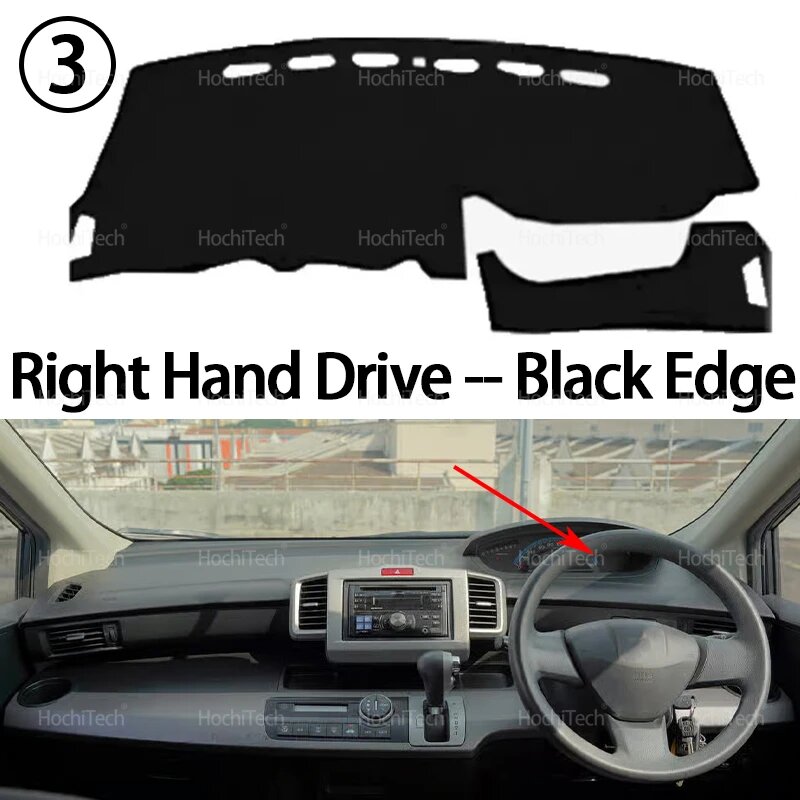 Коврик для приборной панели Honda Freed S GB3 GB3 GP3 Hybrid 2008-2016, чехол для Right Hand Black
