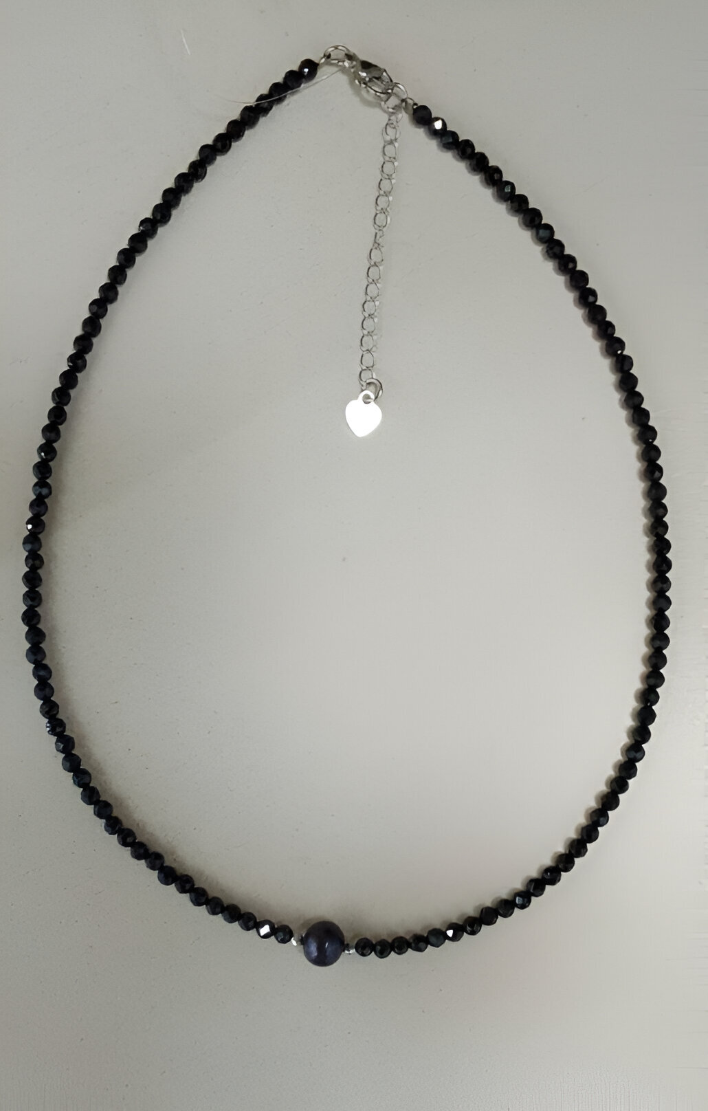 Колье, шпинель, жемчуг пресноводный культивированный, фианит