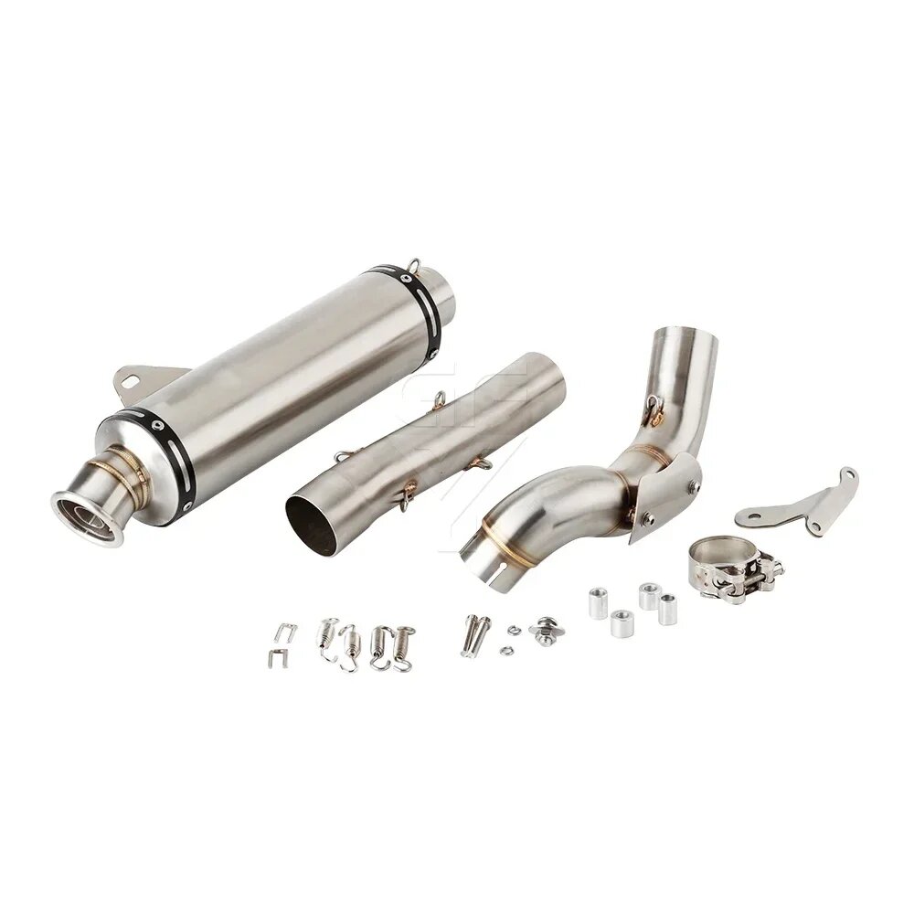 Выхлопная труба среднего звена мотоцикла с глушителем для Yamaha Tenere 700 2019 2020 2021 2022 2023 T700 XTZ 700