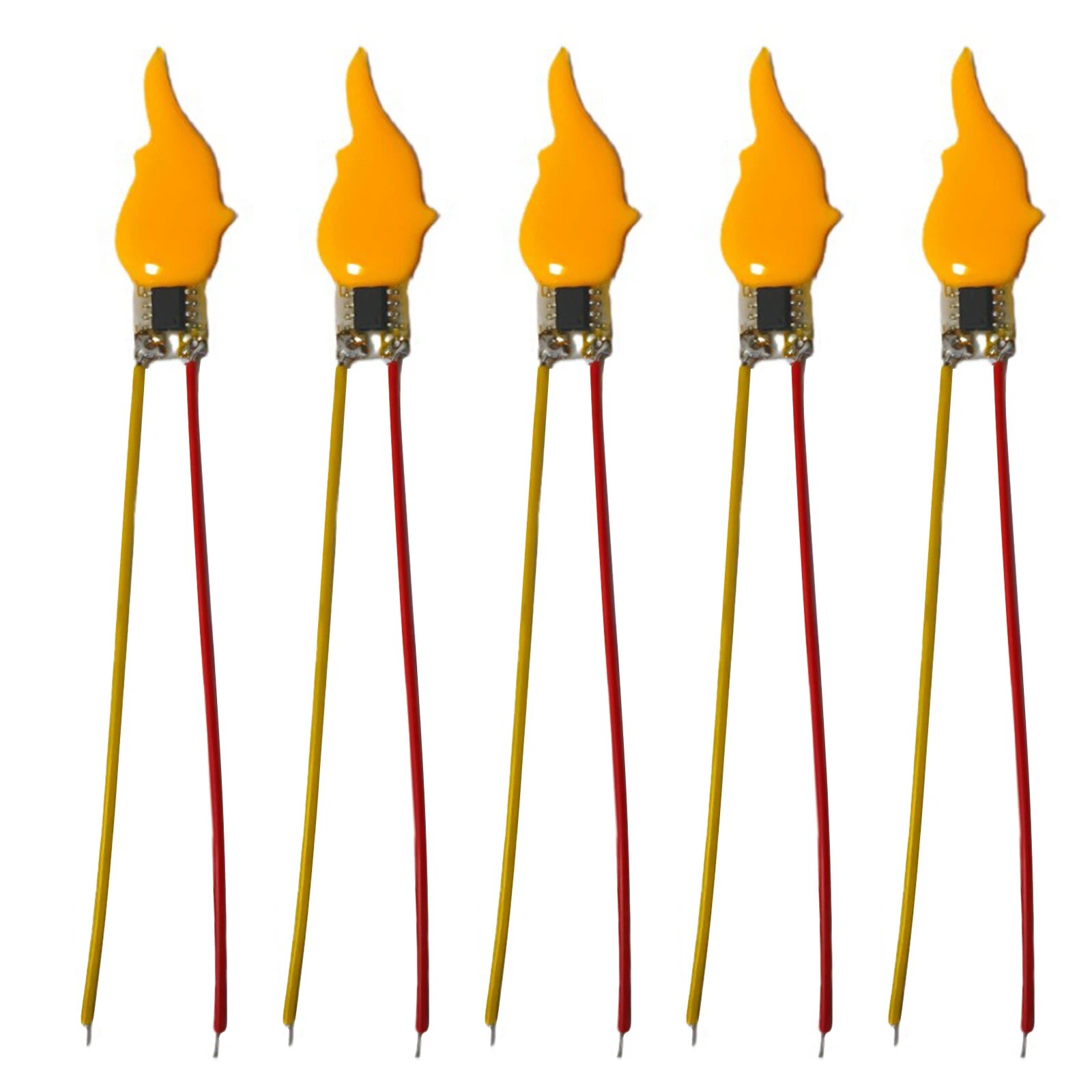 Лампа с эффектом пламени APWIKOGER, 5PCS, DC3-5V