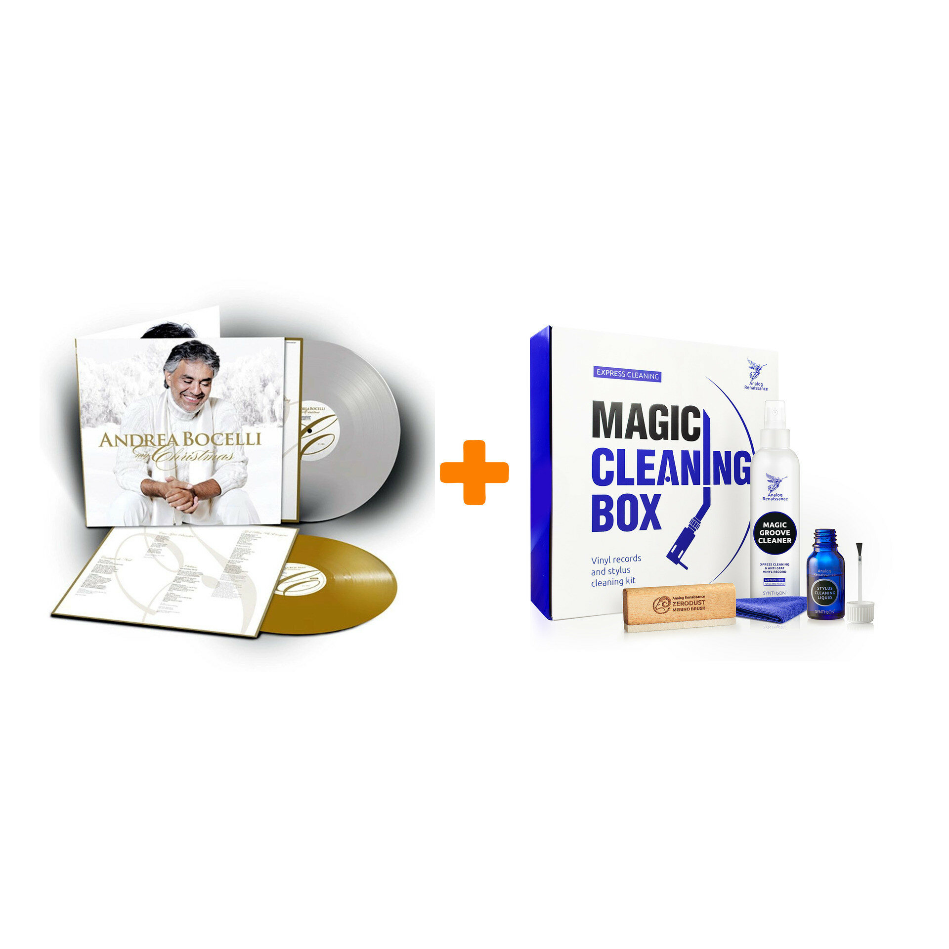 Bocelli Andrea My Christmas White & Gold Vinyl 2LP + Набор по уходу за винилом Magic Cleaning Box