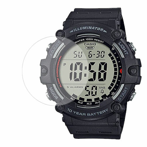 Скрин Мобайл защитный экран для часов Casio AE-1500WH-1AV из гидрогелевая плёнка прозрачная