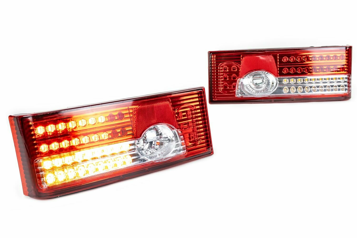 Задние диодные фонари красно-белые для ВАЗ 2108, 2113, 2109, 2114, 21099