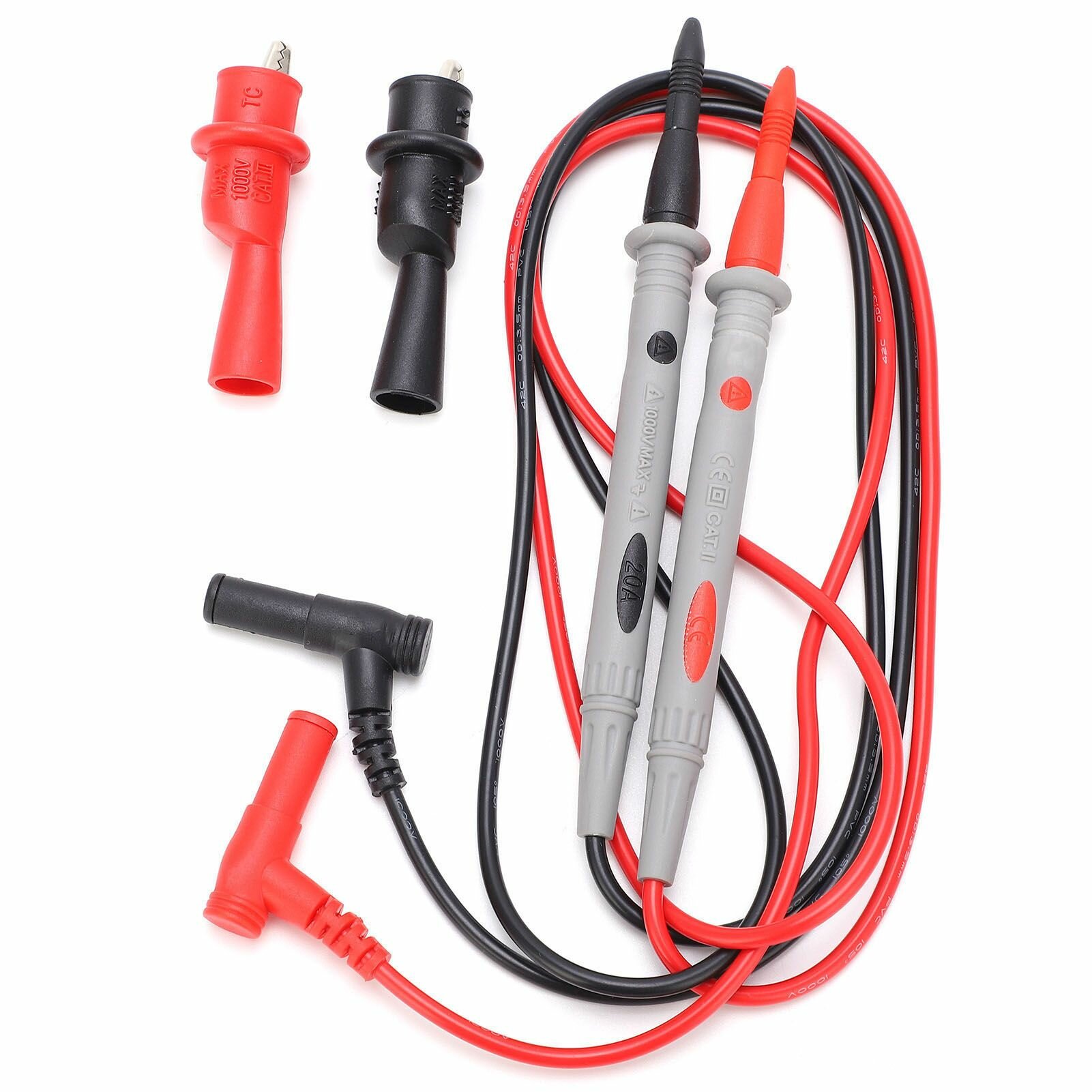 P14A Тестовые провода диаметром 4 мм с зажимами, комплект нескользящих тестовых линий для мультиметра Сделай сам , аксессуары
