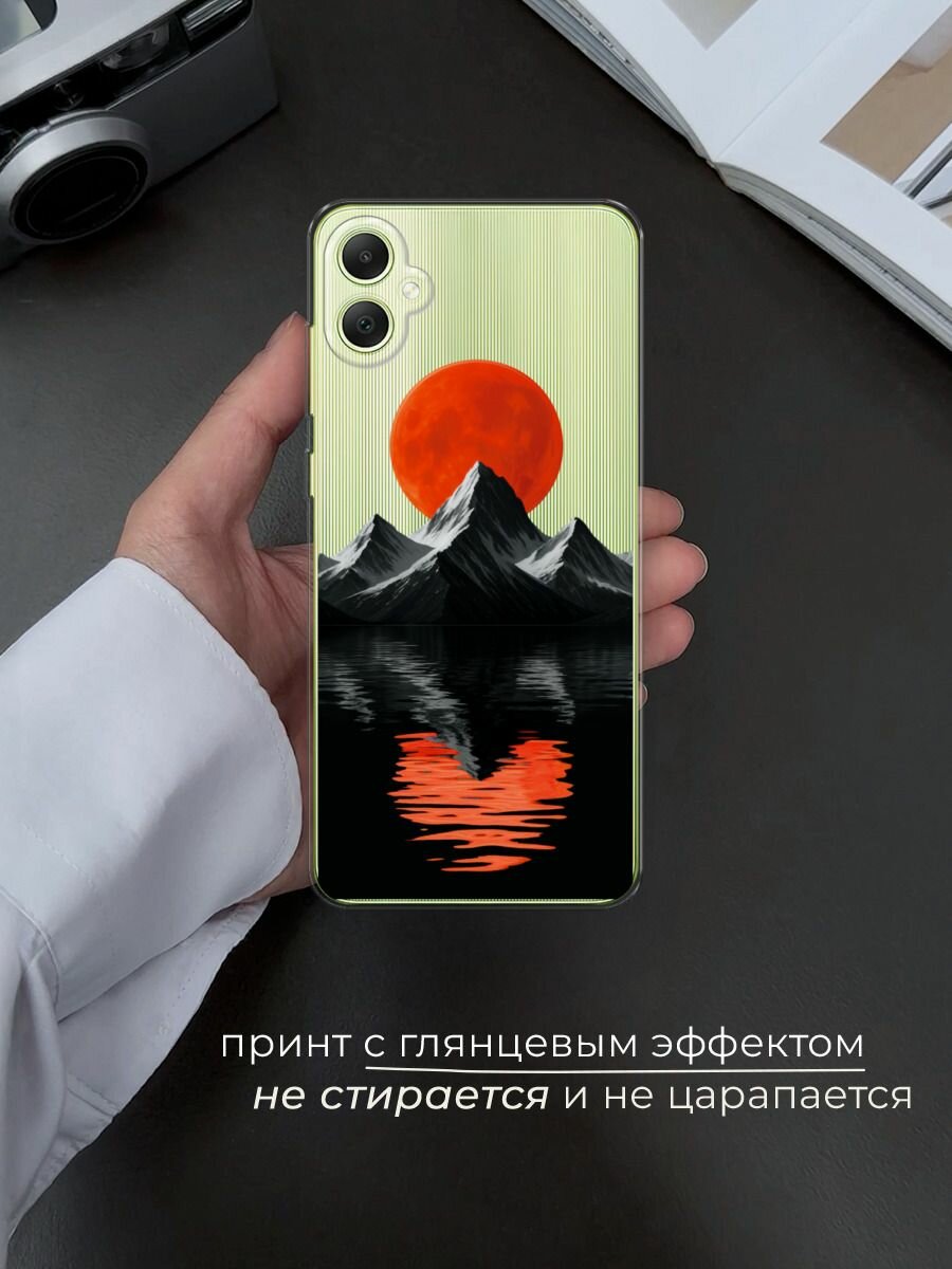 Силиконовый чехол на Samsung Galaxy A05 / Самсунг Галакси A05 с принтом Черная гора 3 — фото 1