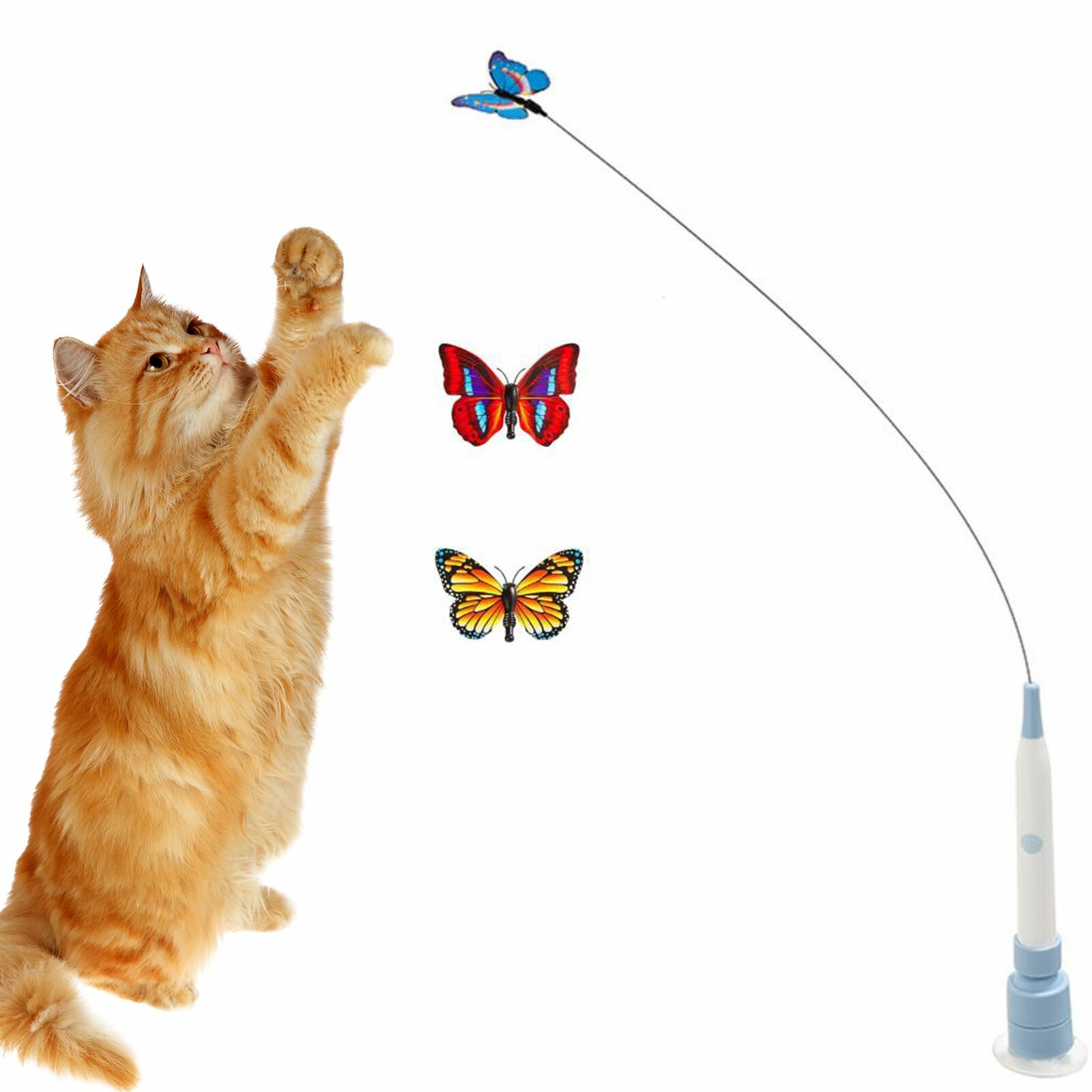 Автоматическая игрушка для кошек с присоской и дистанционным управлением