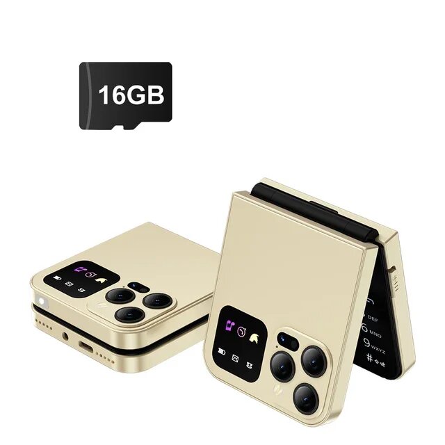 SERVO A50 PRO Flip Mobile Phone Dual SIM Card GSM Call Record Speed Dial Blacklist Magic Voice Flashlight Foldable Phone Type-C