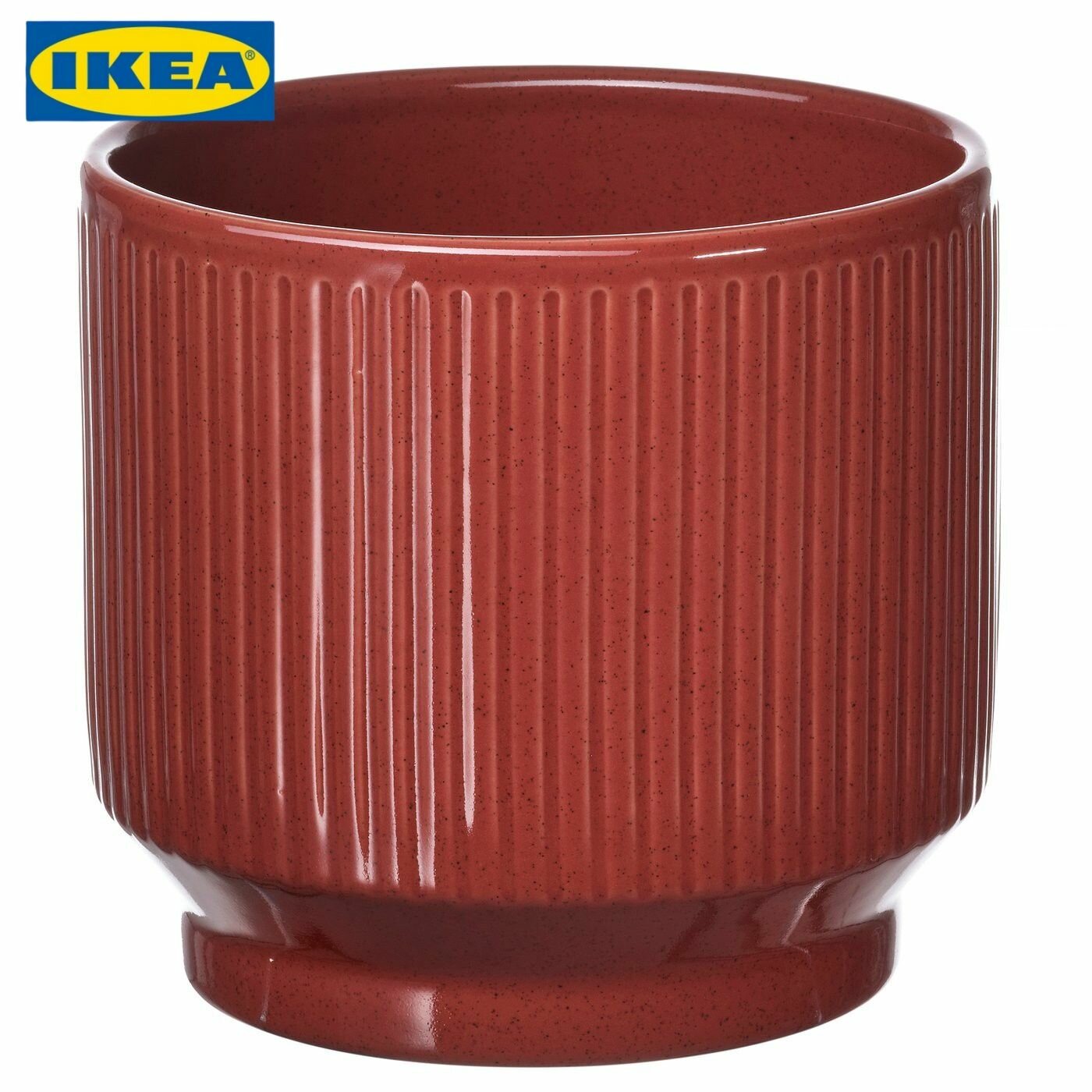 IKEA, VINTERFINT, Декоративный цветочный горшок, для использования в помещении/на улице, красный, 15 см