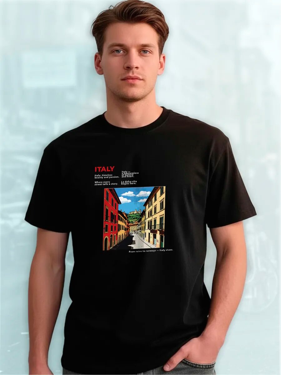 Футболка PRINTSHOT, 1 шт., размер 2XL, черный — фото 1