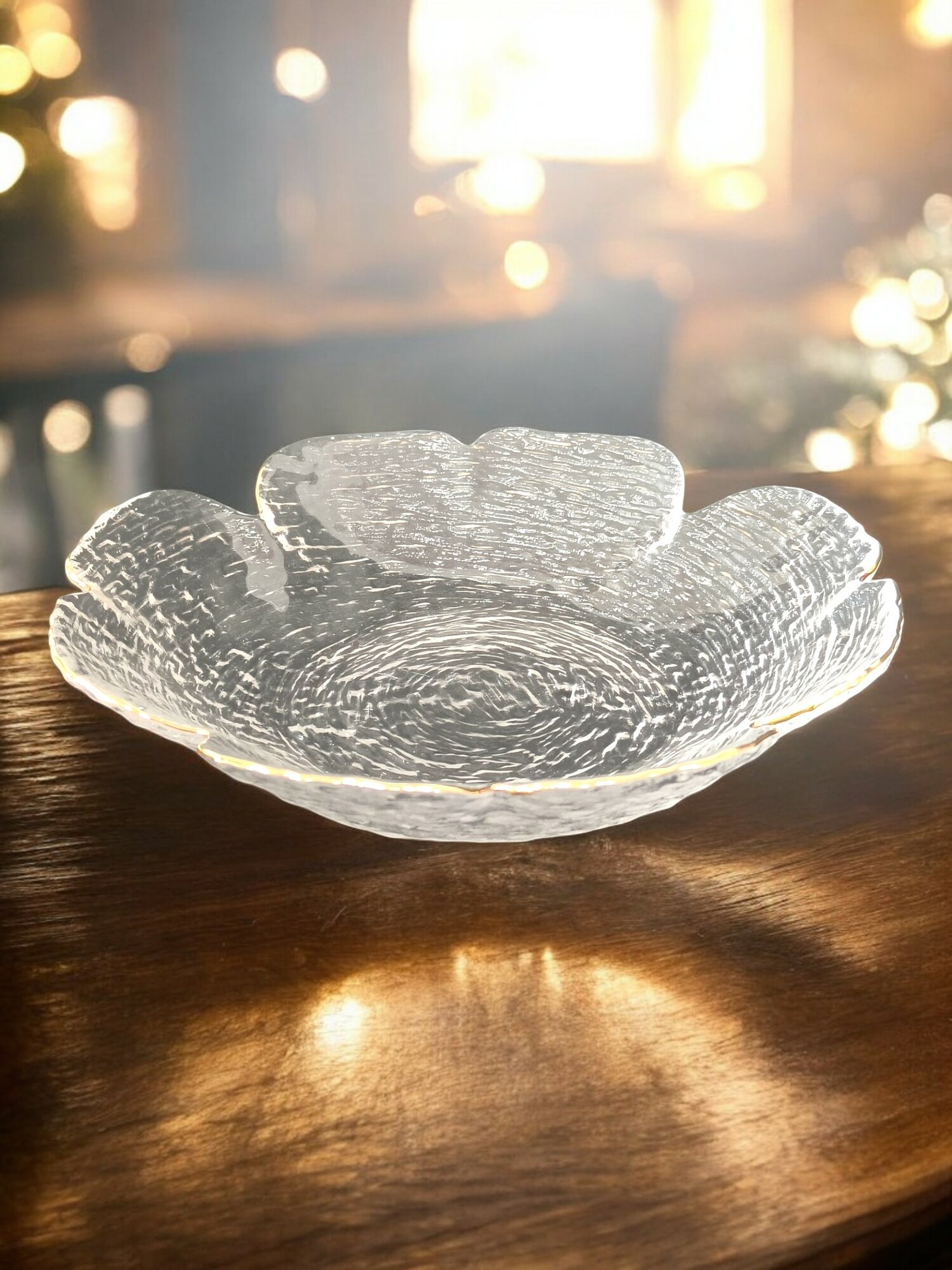 Салатник Fresco Голд Рим (Gold Rim), 18.5х18.5х3.5см