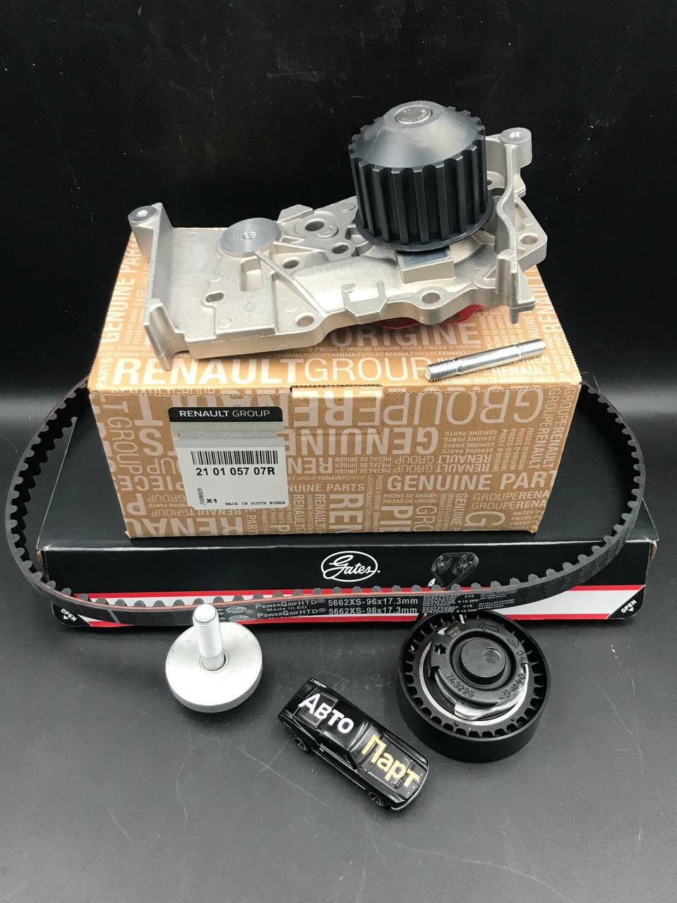 Комплект ГРМ с помпой Logan 1,4-1,6 8кл 1.4 K7J 1.6 К7М Фаза 2 Lada Largus 8 кл. - арт. K015662XS/210105707R