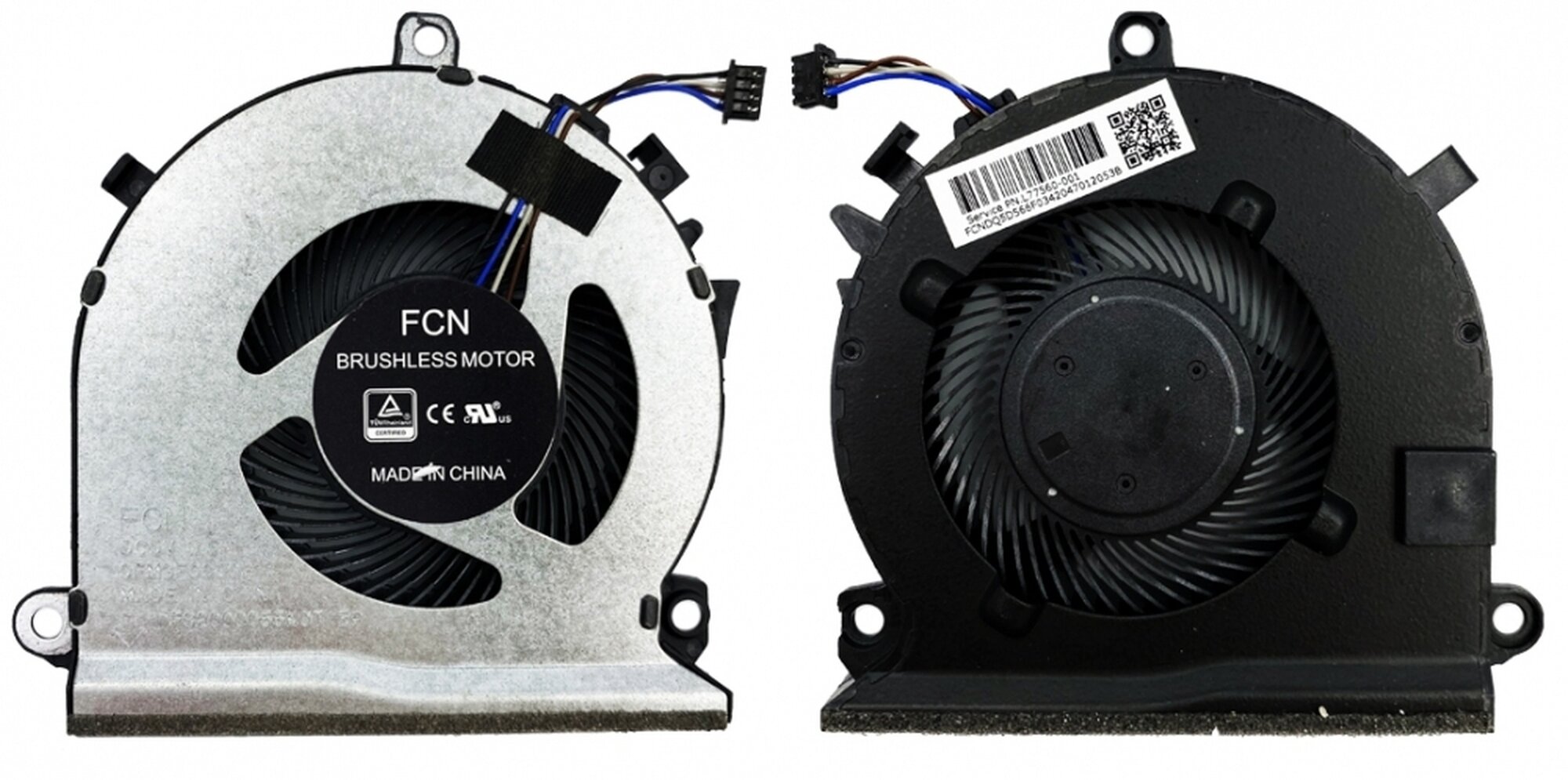 Вентилятор (кулер) для ноутбука HP Gaming 15-ec, 15-ec0013dx, 4 pins, CPU