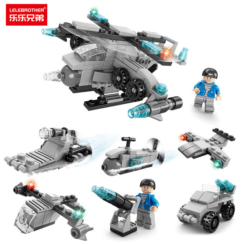 Совместимые с LEGO строительные блоки Lele Brothers 8612-3 для детей, мини-автомобильная игра, маленькие детали,