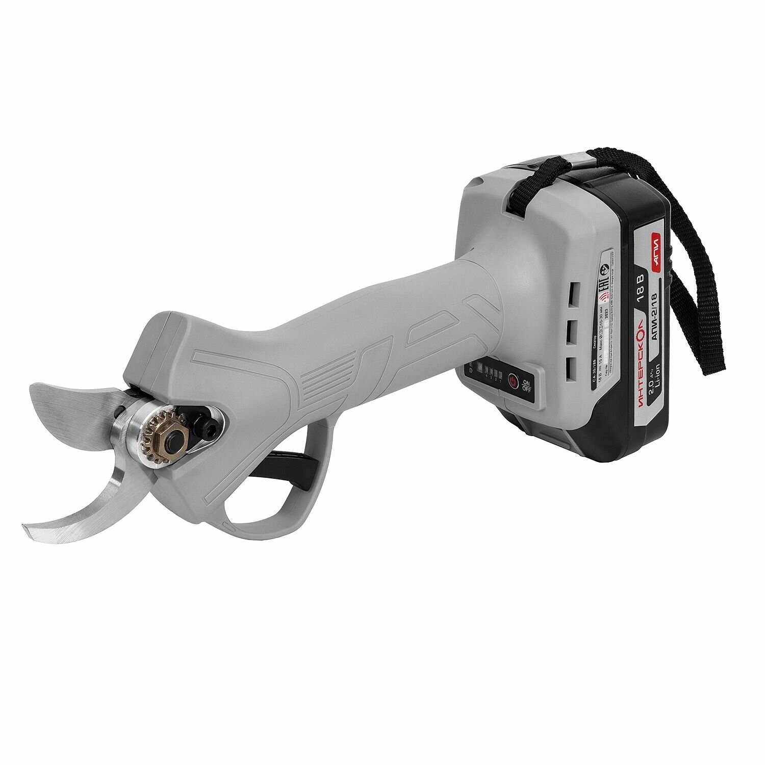 Секатор аккум. ИНТЕРСКОЛ СА-30/18В (18В, Li-ion, АПИ,1х2, Ач, диаметр реза 30мм) 0,75кг кейс