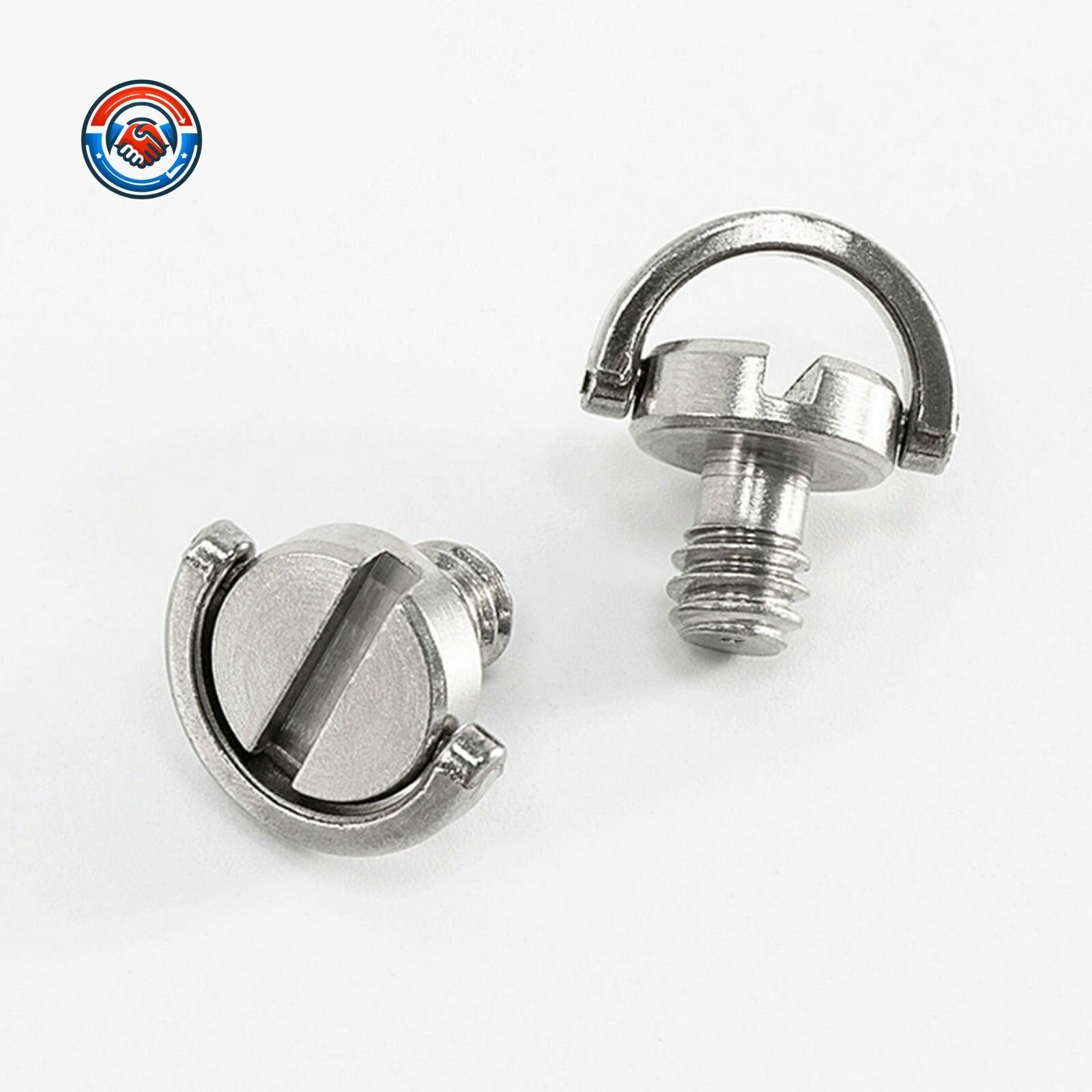 Набор винтов D-кольцо 1/4 дюйма для штатива и камеры, прочные шурупы из нержавеющей стали, ручная затяжка, комплект 2 шт для DSLR и фотоаксессуаров