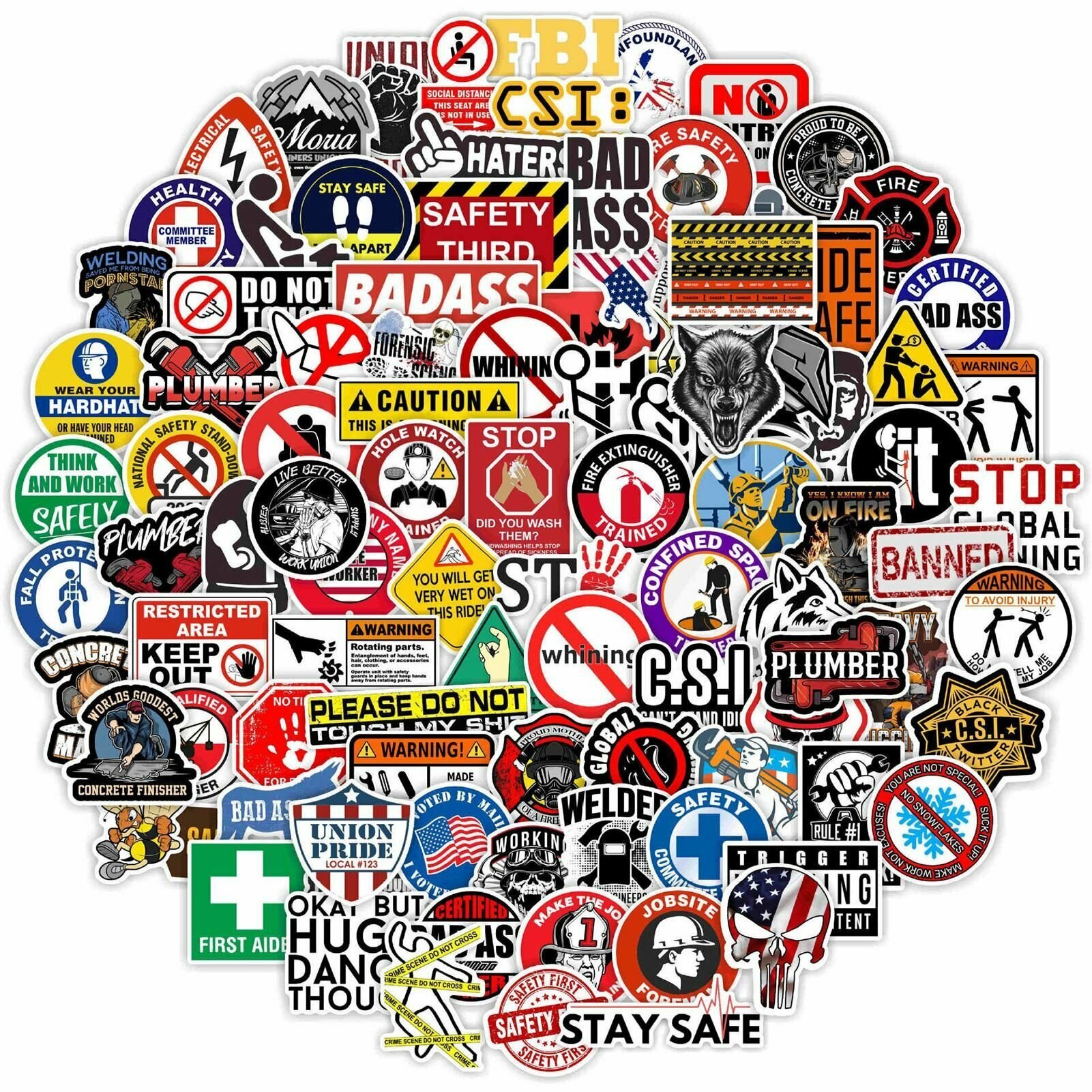 100 шт смешных наклеек для взрослых, водонепроницаемые ПВХ с глянцевым покрытием для персонализации шлема, инструментов и рабочего снаряжения, стильный подарок друзьям