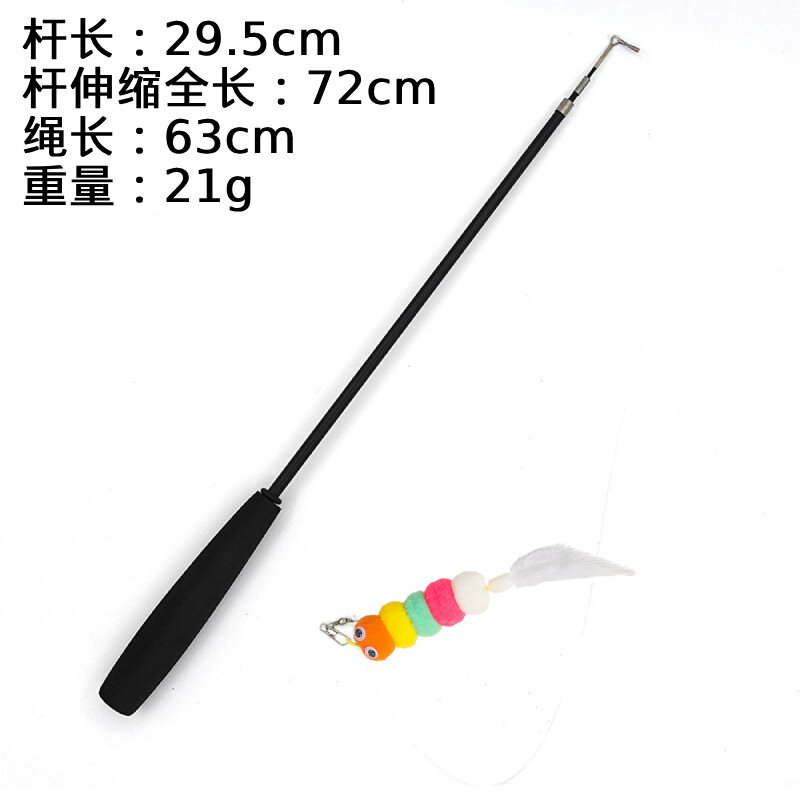 Дразнящие кошачьи палочки Длинные выдвижные кошачьи игрушки Перья супер длинные от привет кошачьи удочки